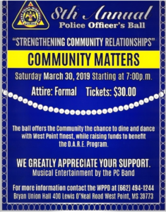 Police Officers Ball – West Point Clay County Community Growth Alliance